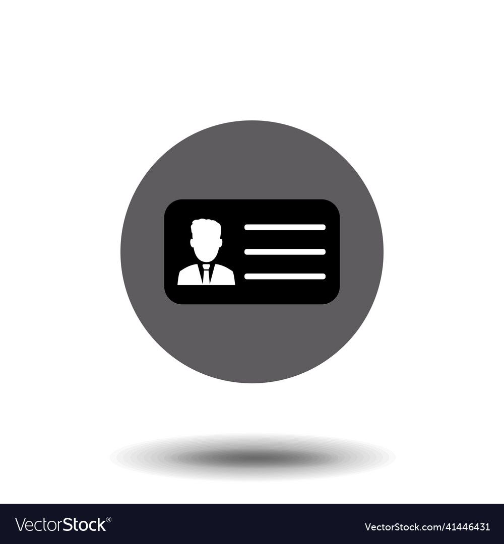 Identification card icon Royalty Free Vector Image Identification card icon Royalty Free Vector Image