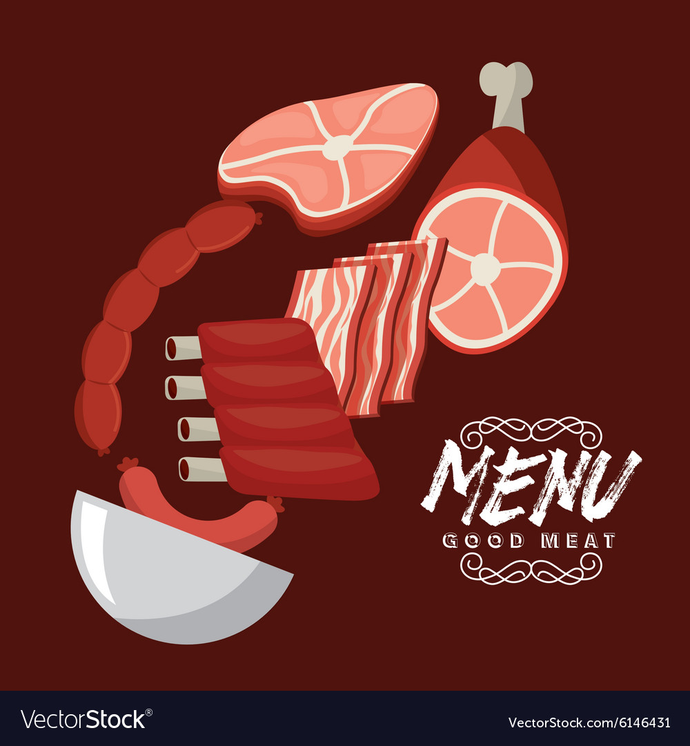 Meat menu Royalty Free Vector Image - VectorStock