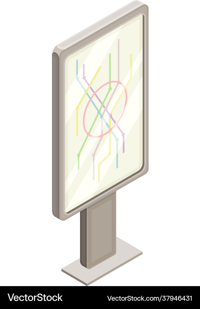 Metro or subway map with station and line Vector Image