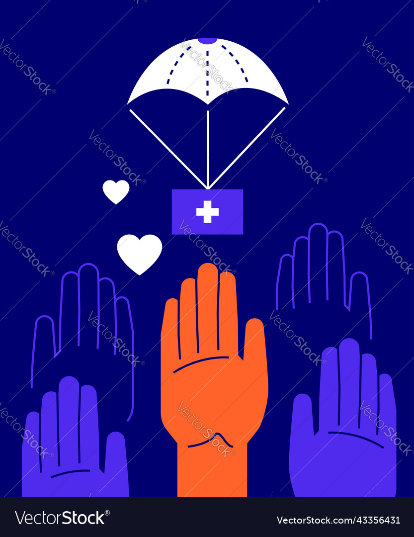 Needing help - modern colorful flat design style Vector Image