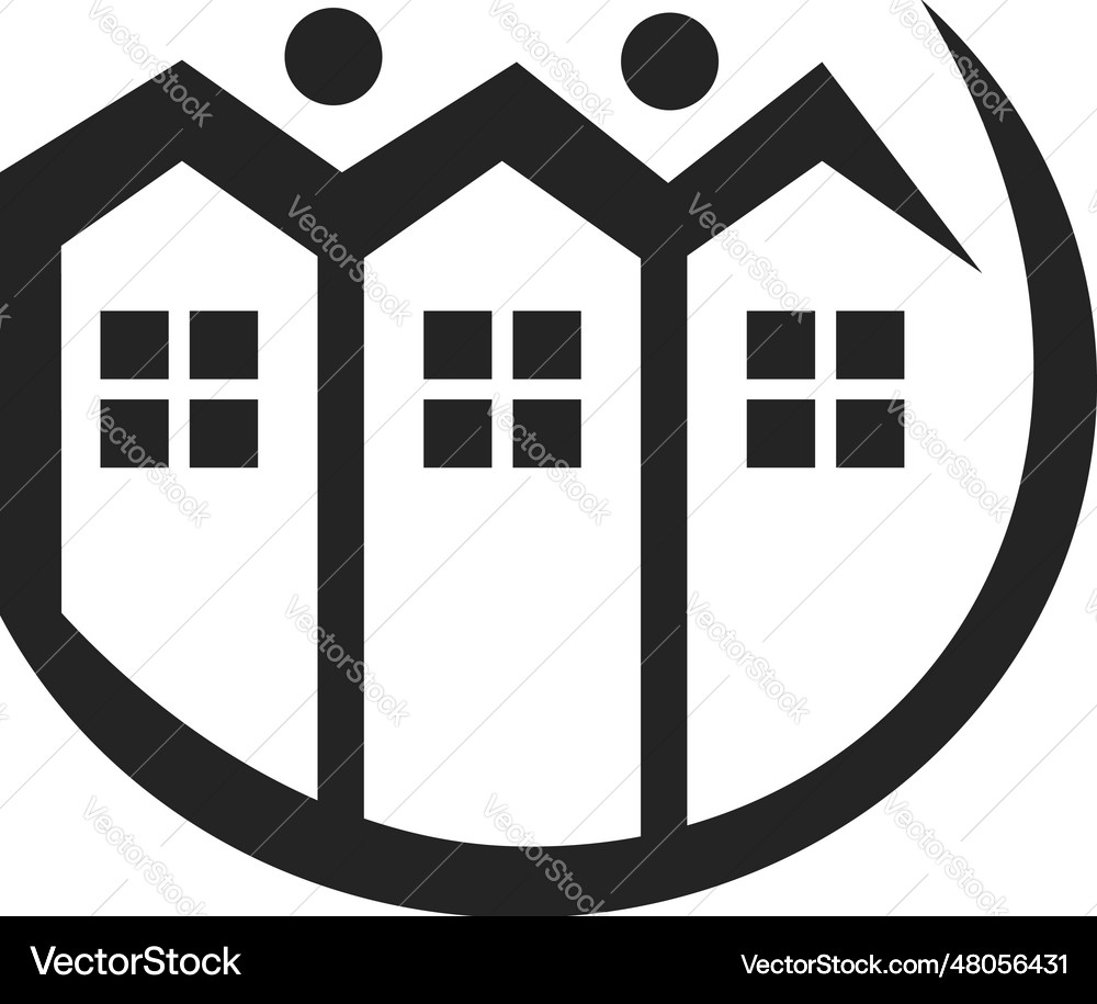 Property logo template icon brand identity Vector Image