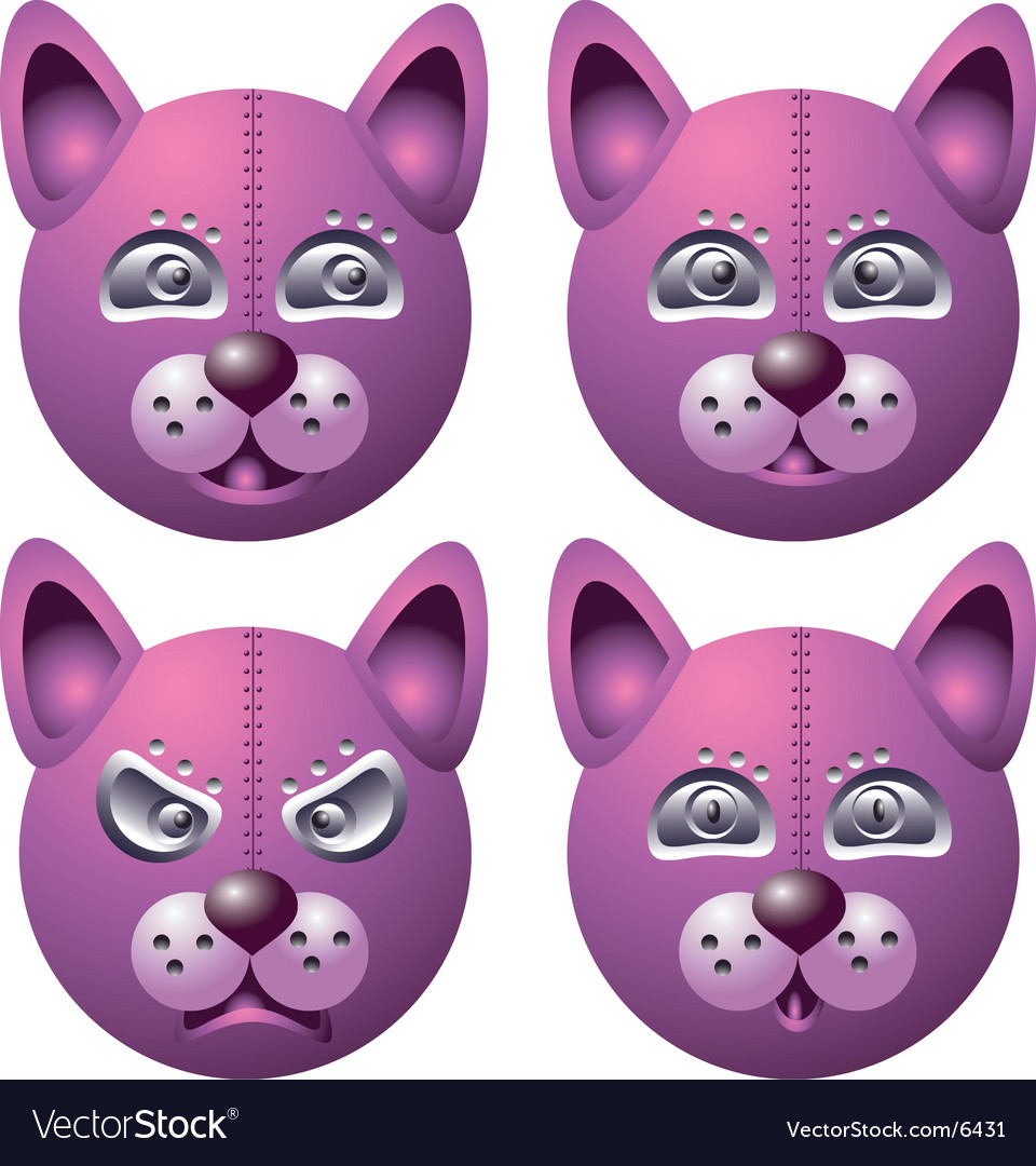 Robot cat Royalty Free Vector Image - VectorStock