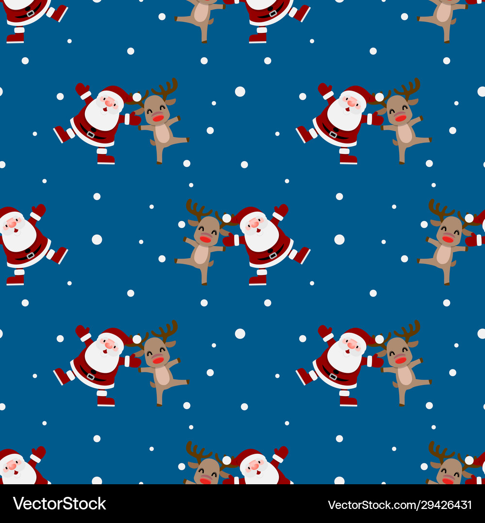 Seamless pattern christmas santa claus Royalty Free Vector