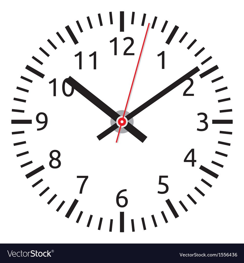 Clock face Royalty Free Vector Image - VectorStock