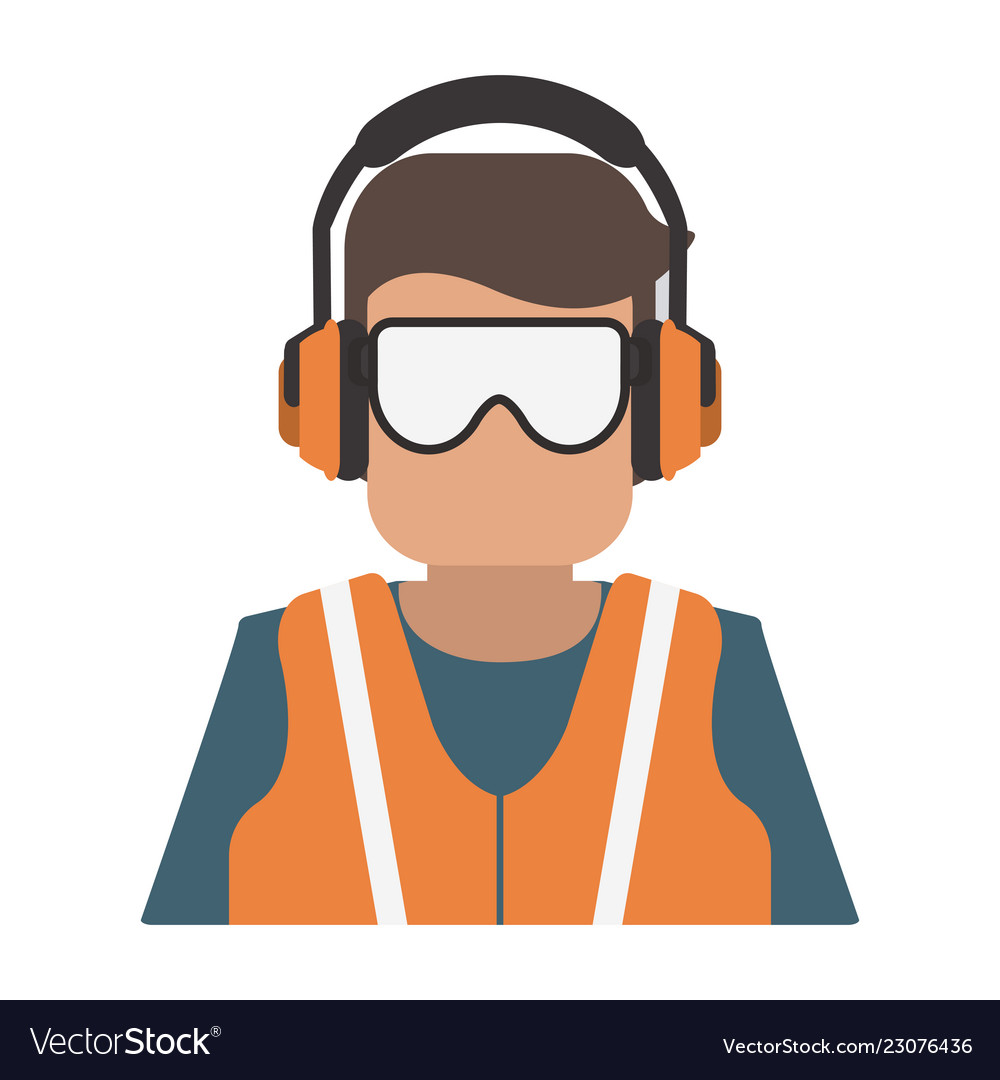 Construction worker avatar Royalty Free Vector Image
