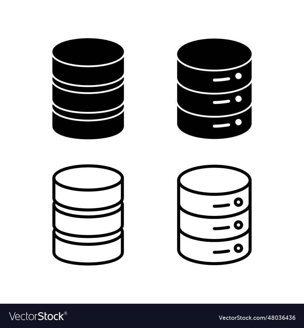 Database icon server icon storage Royalty Free Vector Image Database icon server icon storage Royalty Free Vector Image