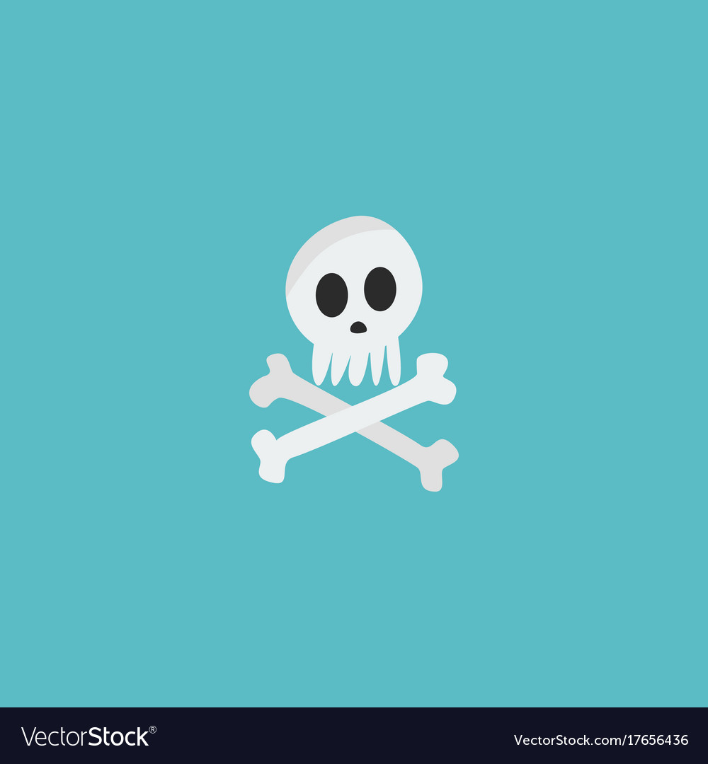 Flat icon skeleton element Royalty Free Vector Image