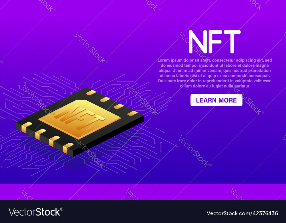 Icon with nft card non fungible token credit Vector Image