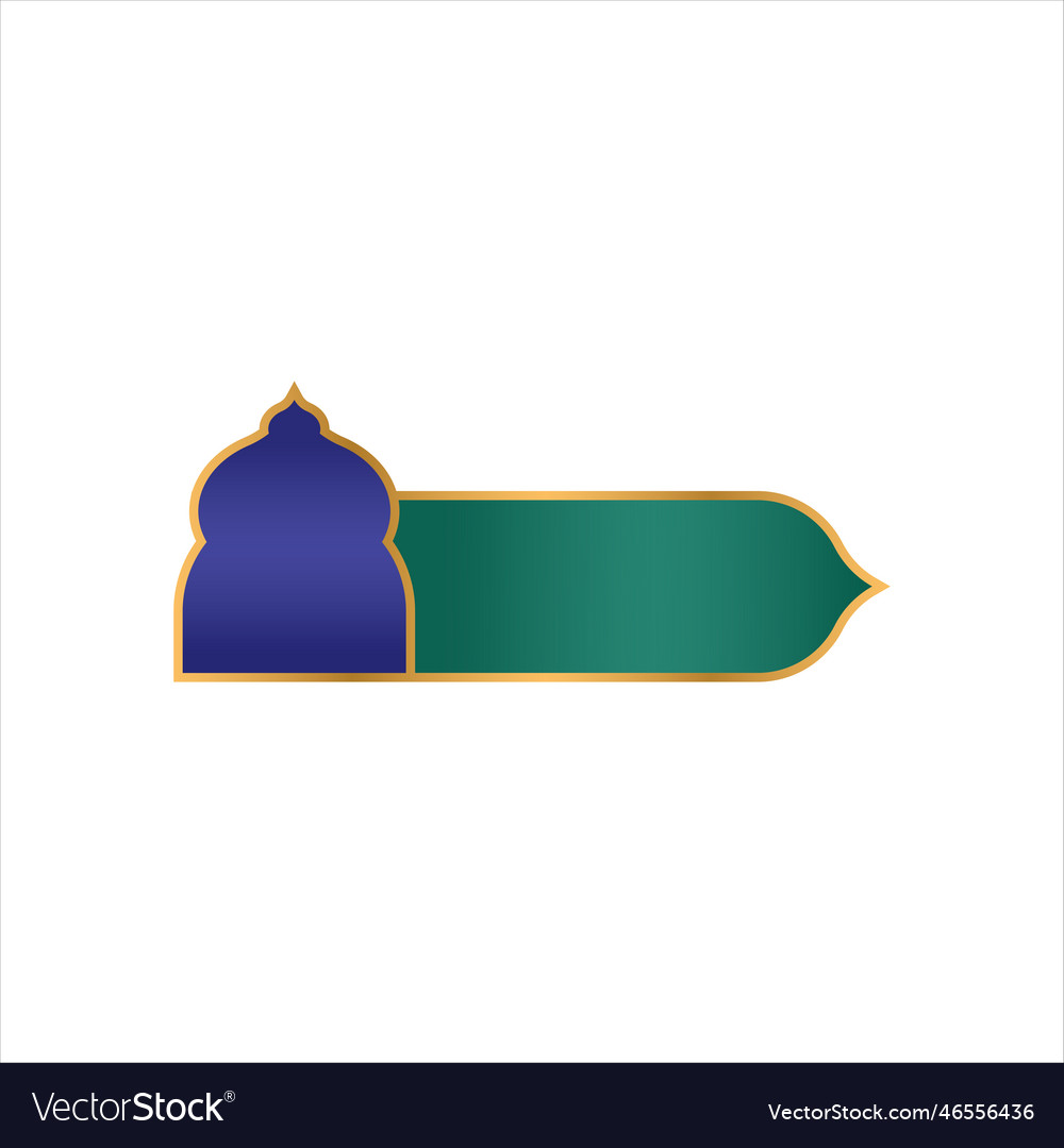 Islamic button sign Royalty Free Vector Image - VectorStock