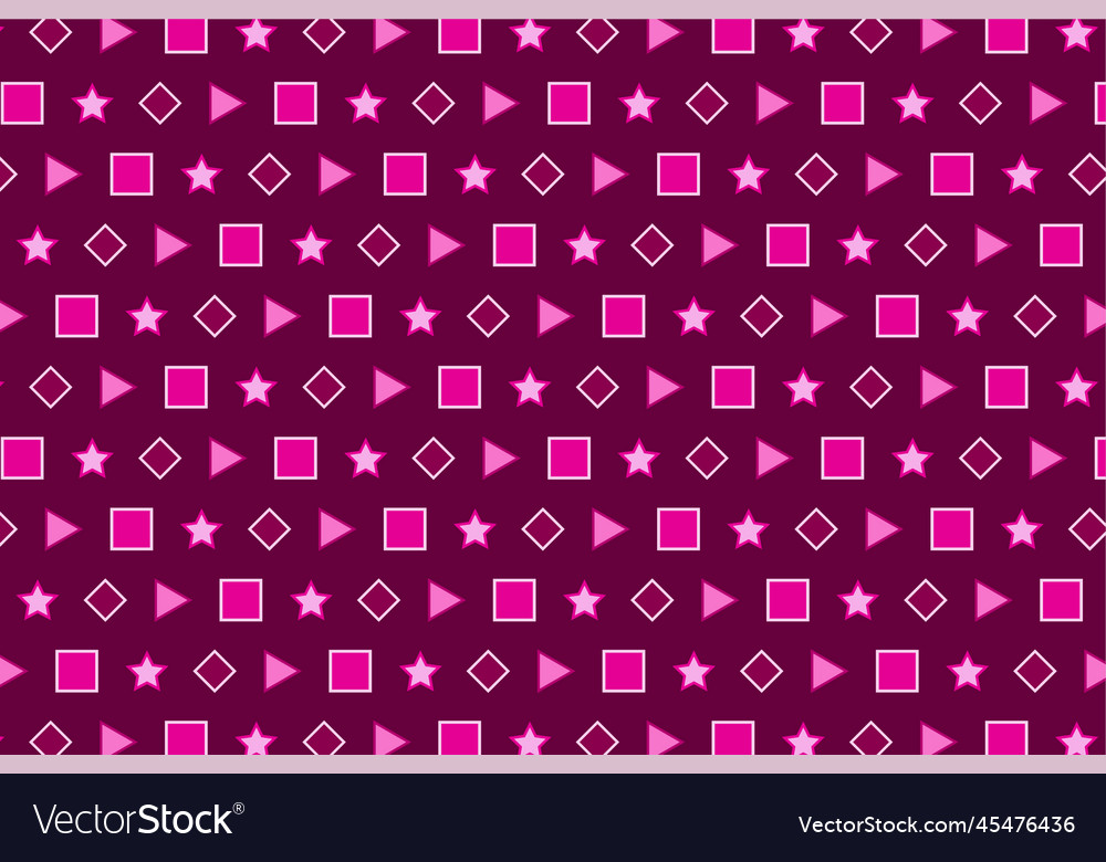 Pattern with geometric elements in pink tones Vector Image