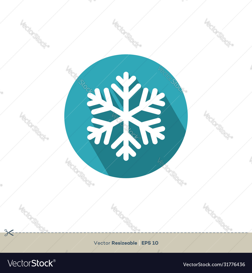 Snowflake icon logo template design eps 10 Vector Image
