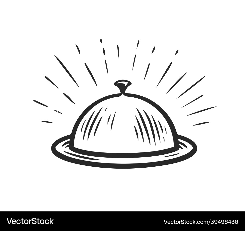 Tray with lid for hot dishes icon dinner Vector Image