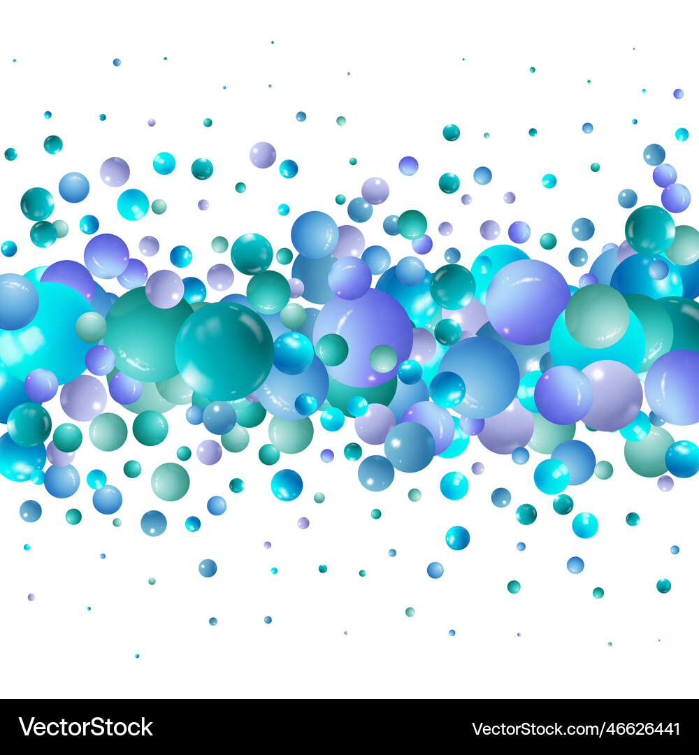 Abstract pattern with glass blue balls Royalty Free Vector