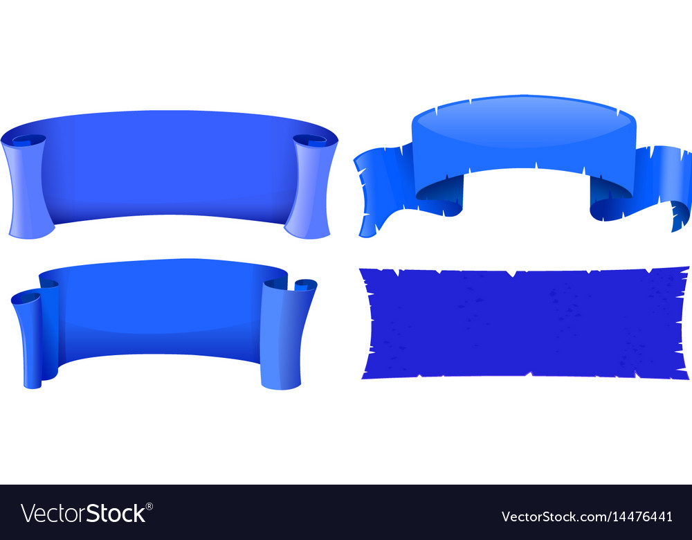 Banner templates in blue color Royalty Free Vector Image