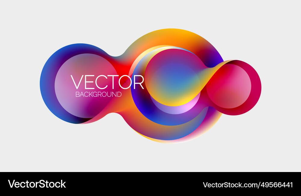 Beautiful flowing round shapes and circles Vector Image