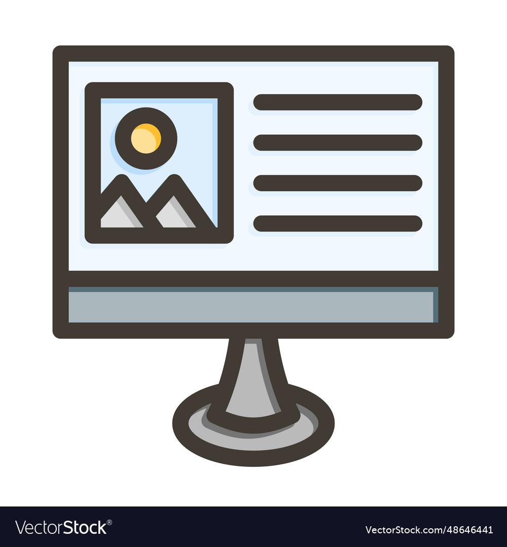 Blog thick line filled colors for personal Vector Image