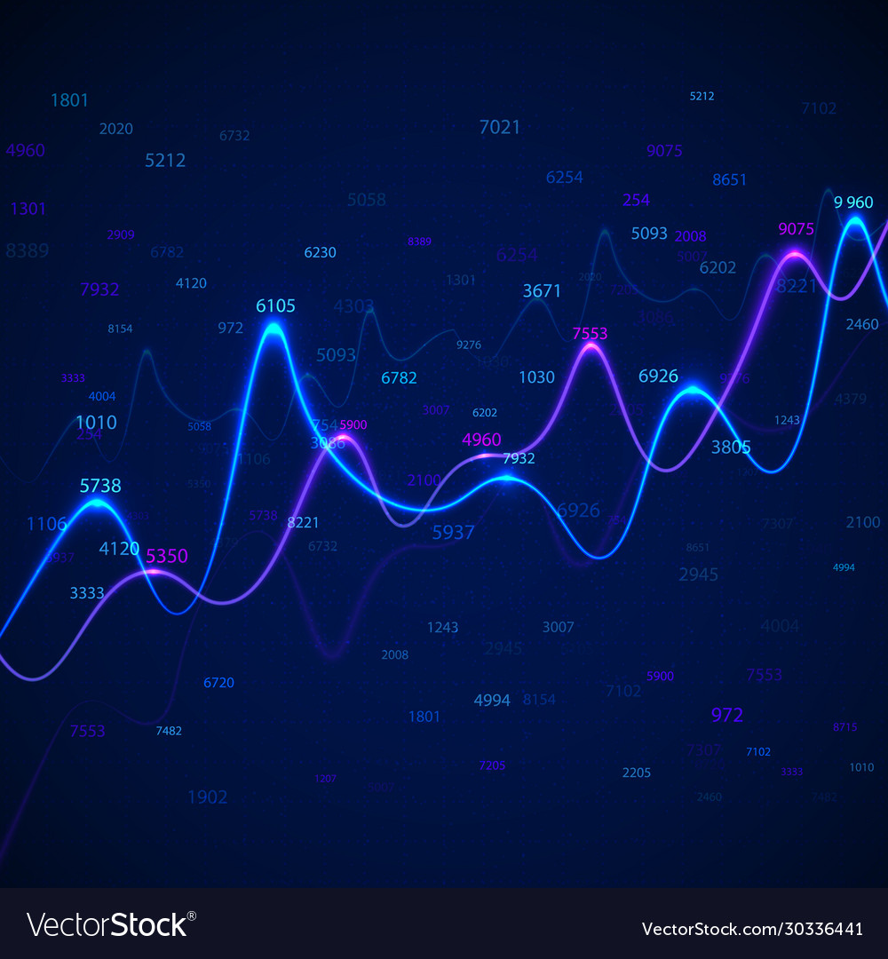 Business diagrams and charts on blue background Vector Image