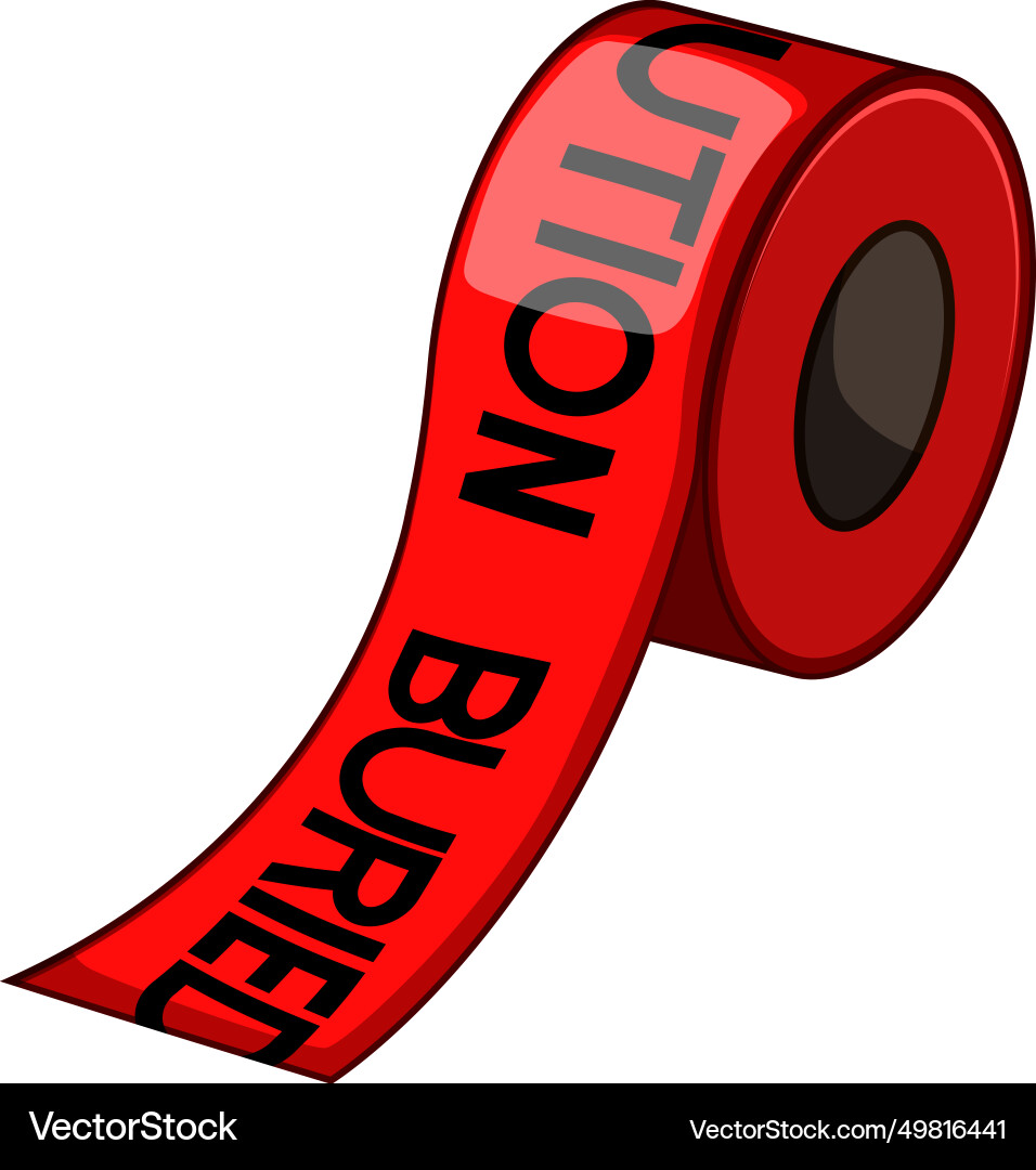 Caution danger tape cartoon Royalty Free Vector Image
