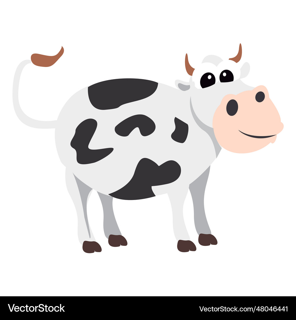 Cow cartoon christian nativity Royalty Free Vector Image