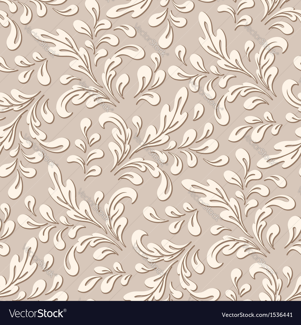 Floral beige pattern Royalty Free Vector Image