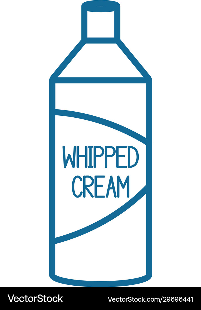 Isolated whipped cream bottle line style icon Vector Image