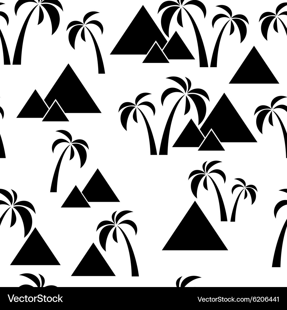 Seamless palm pyramids Royalty Free Vector Image