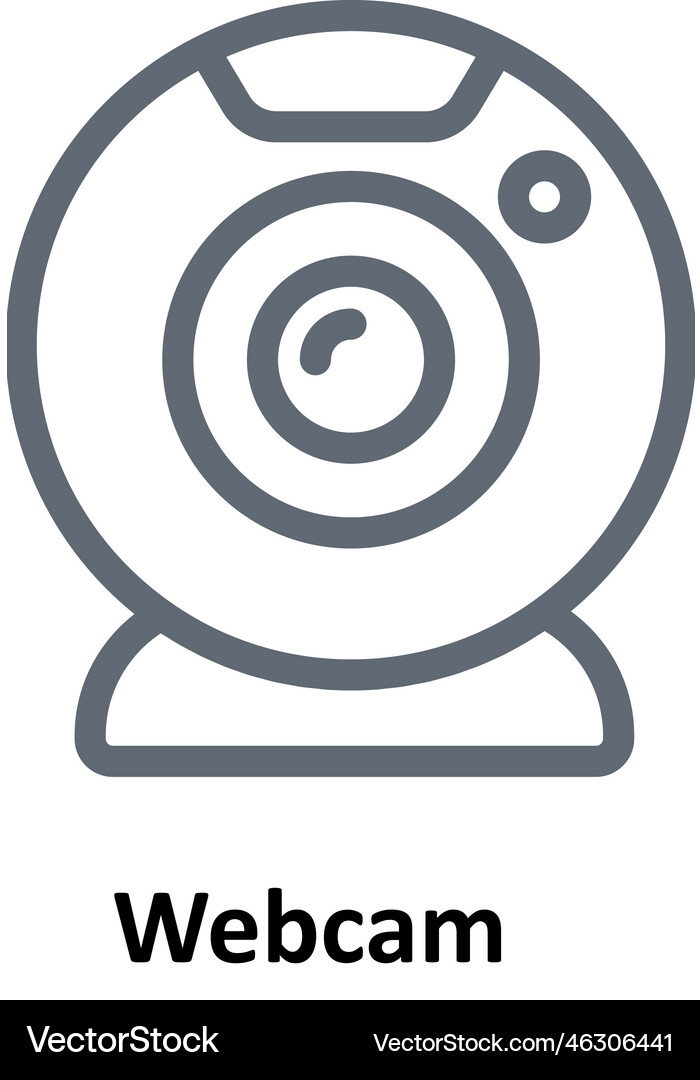 Webcam outline icons simple stock ill Royalty Free Vector