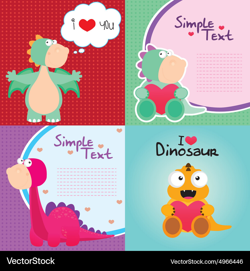 Abstract cute dinosaurs on a special background Vector Image