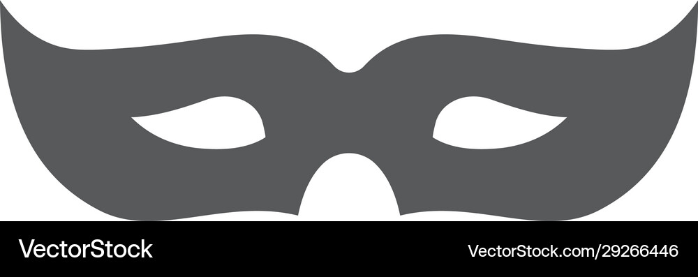 Carnival mask icon symbol isolated on white Vector Image