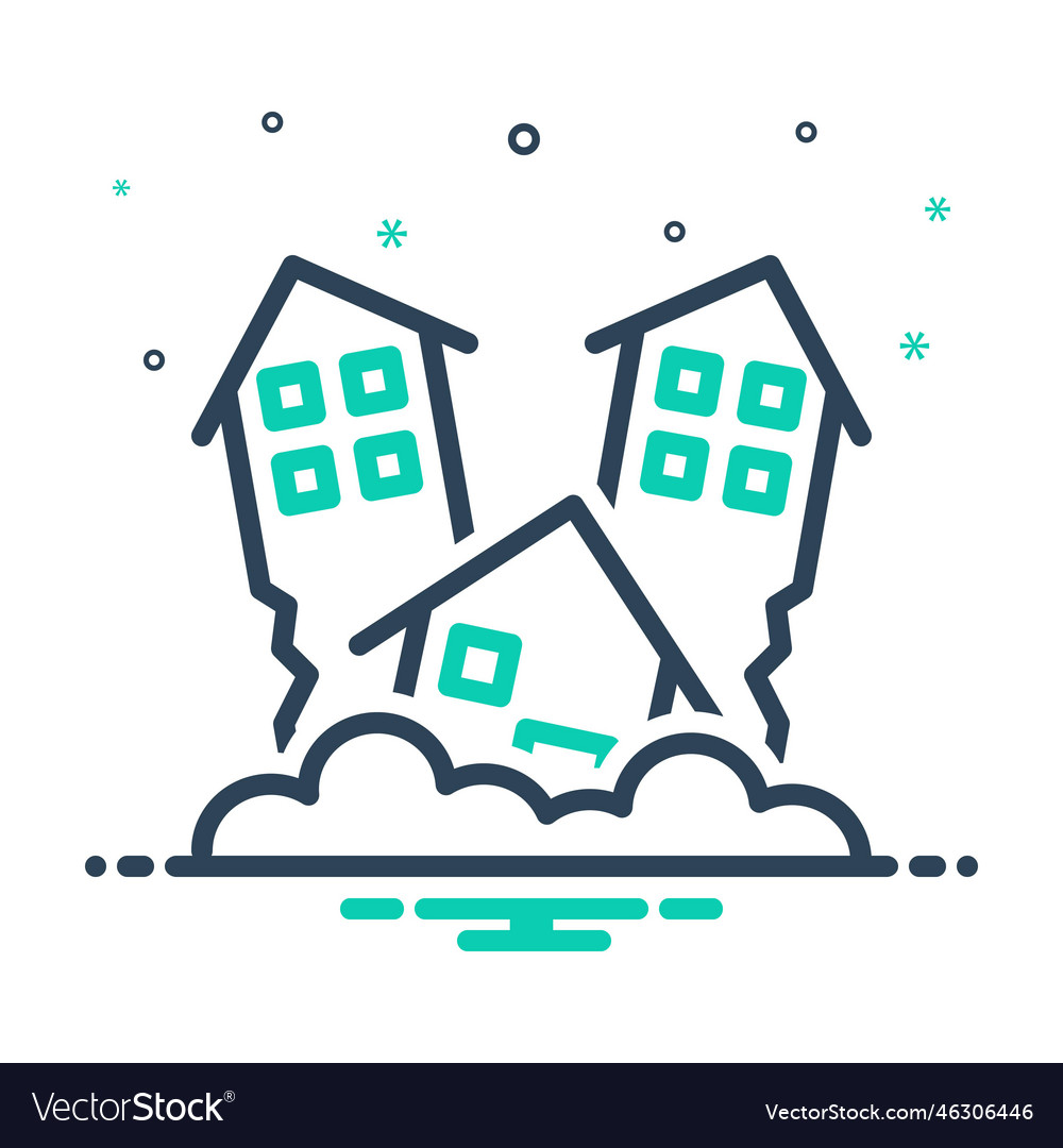 Collapse Royalty Free Vector Image - VectorStock