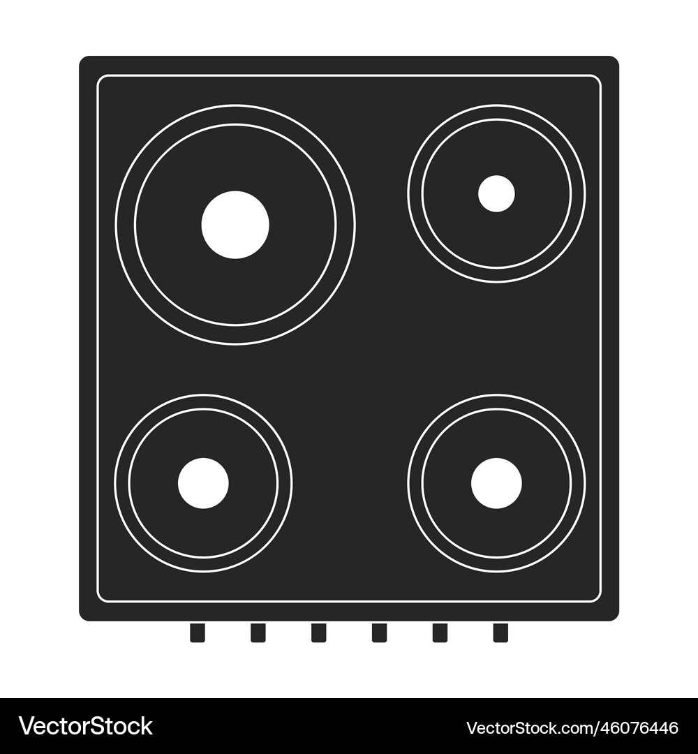 Gas stove iconblack logo isolated Royalty Free Vector Image