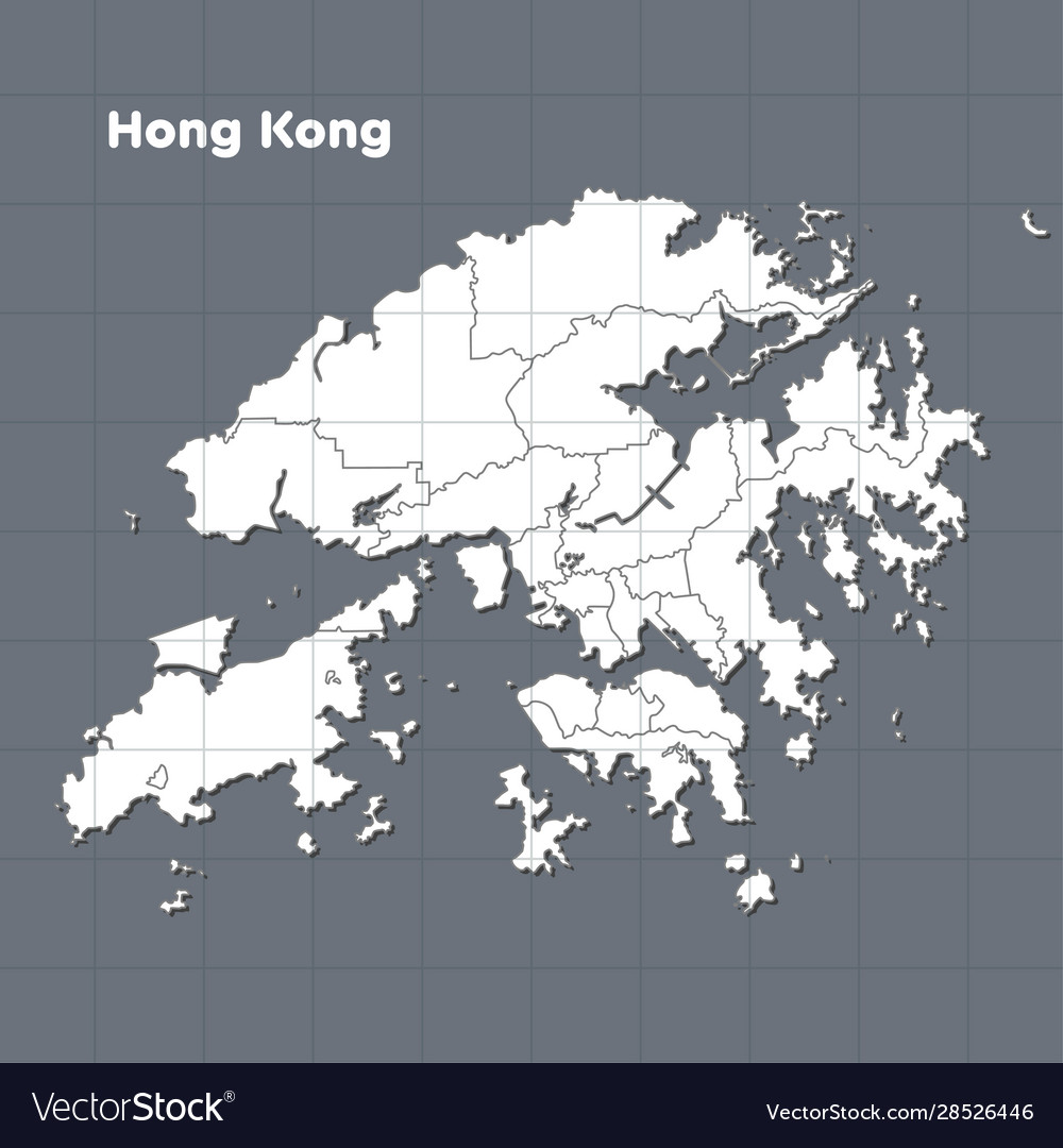 Map hong kong region china template Royalty Free Vector