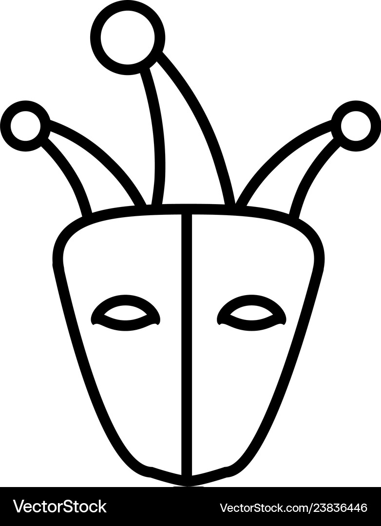 Mask jester of carnival celebration Royalty Free Vector