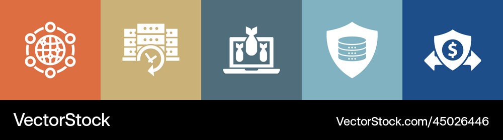 Network security icons infographic design template