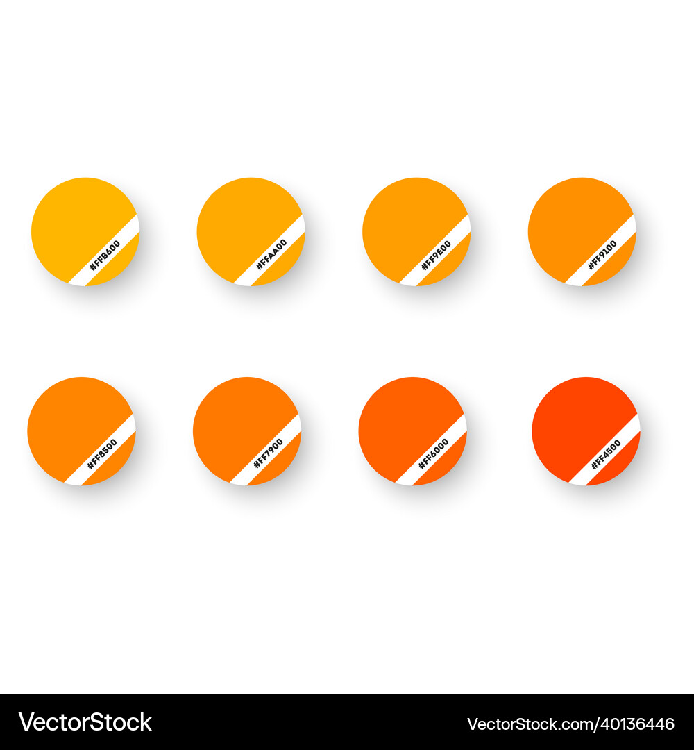 Orange color palette Royalty Free Vector Image