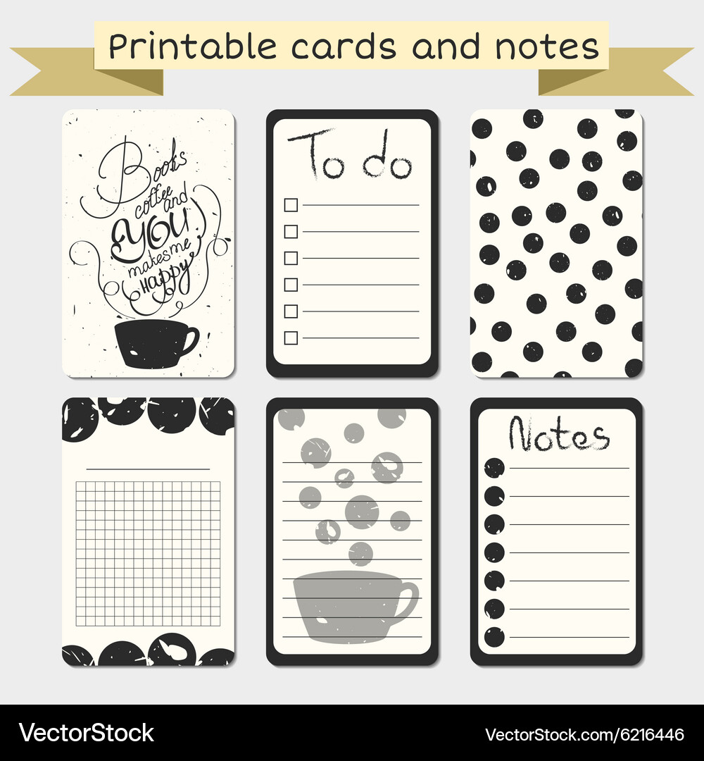 Printable journaling cards stylish to do list Vector Image