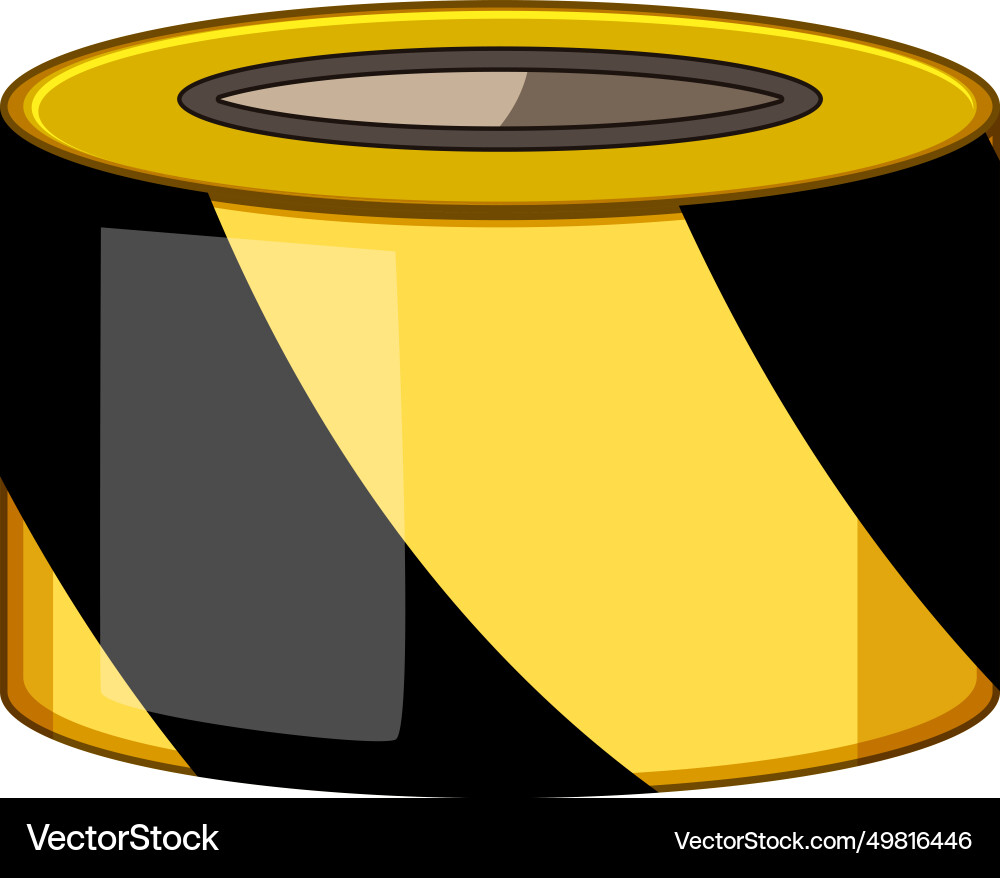 Safety danger tape cartoon Royalty Free Vector Image