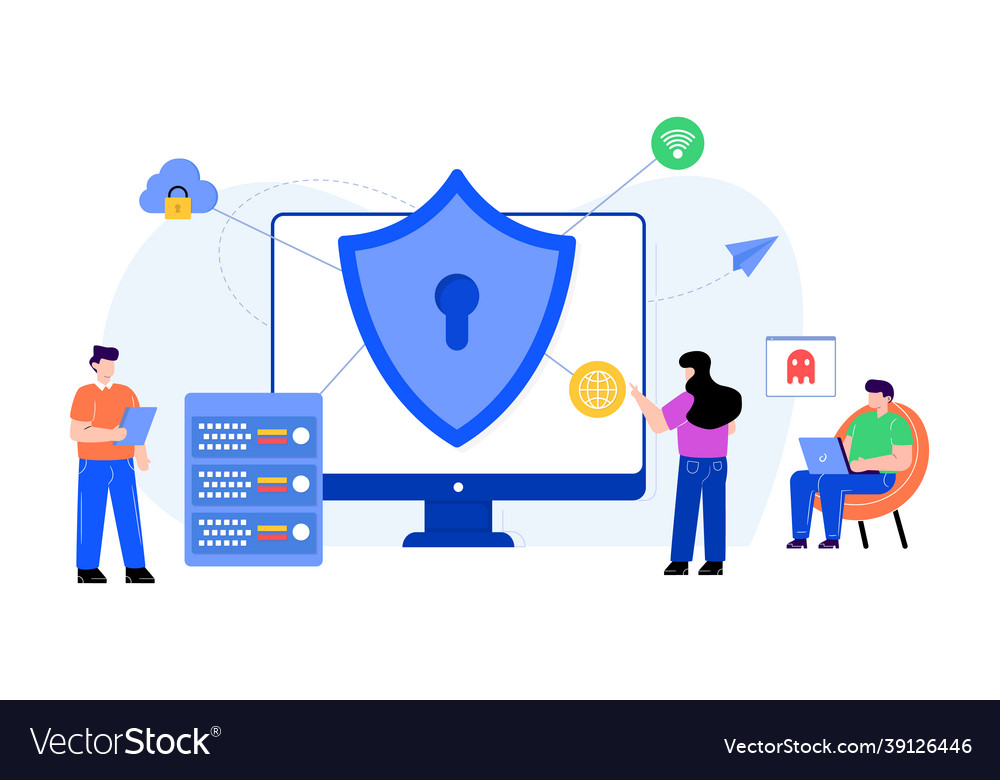 Security network Royalty Free Vector Image - VectorStock