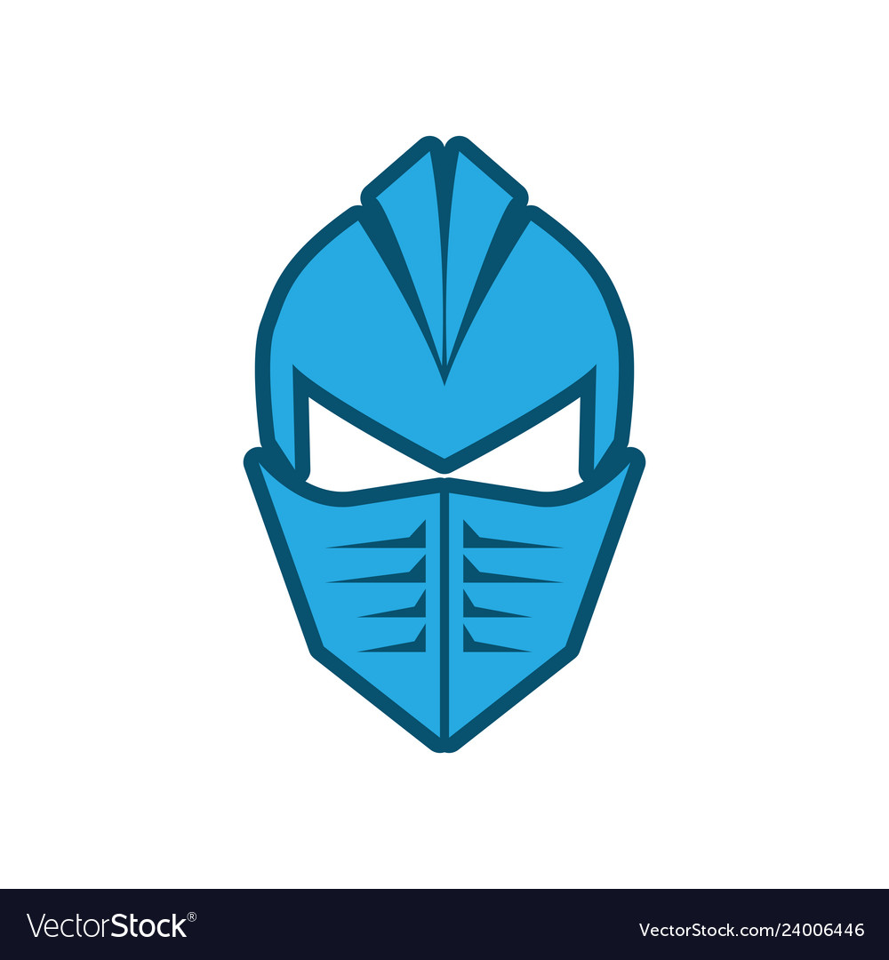 Solid metal face mask flat design Royalty Free Vector Image
