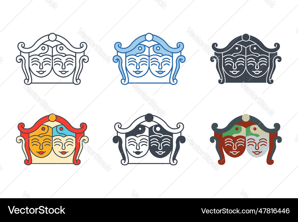 Theater icon symbol template for graphic and web Vector Image