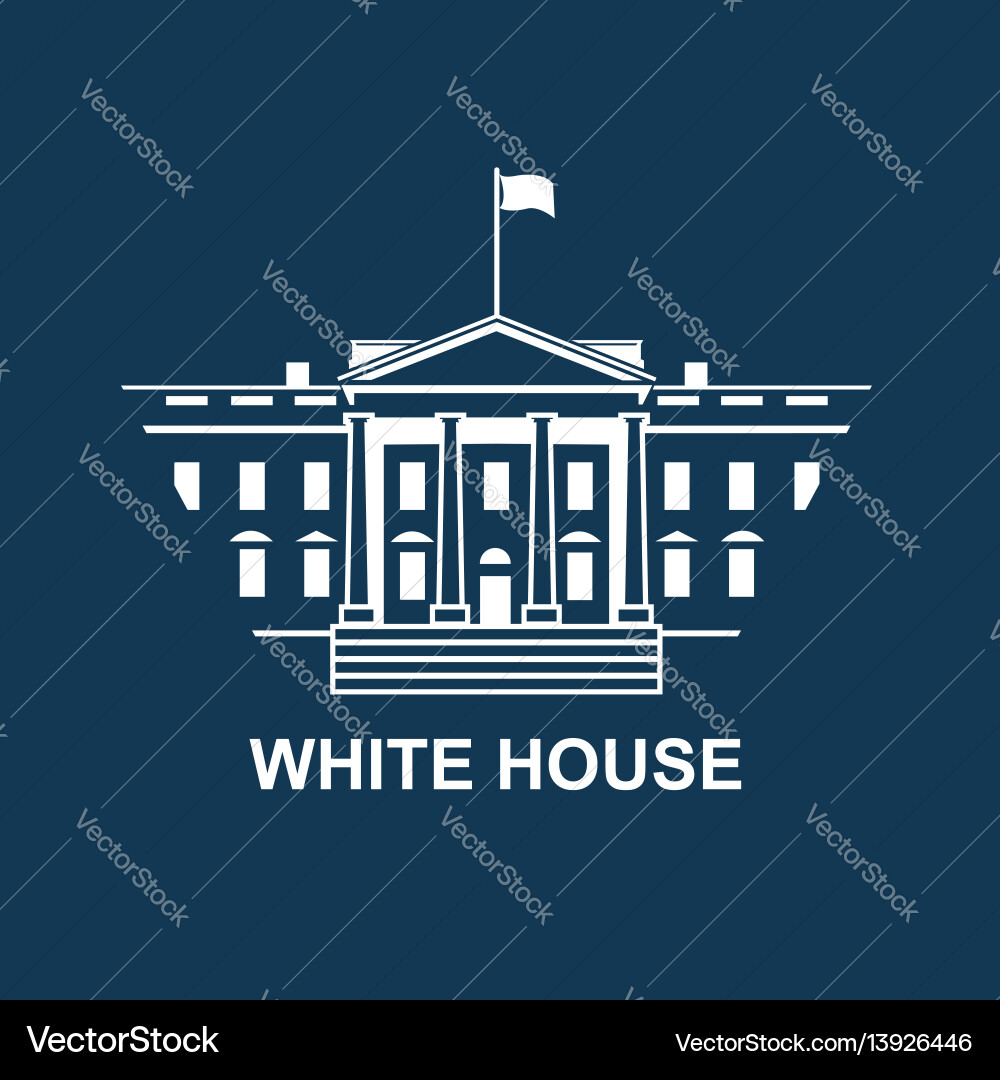 White house icon Royalty Free Vector Image - VectorStock