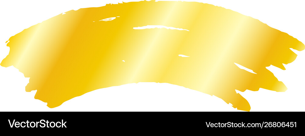 A crooked gold thick brushstroke set Royalty Free Vector