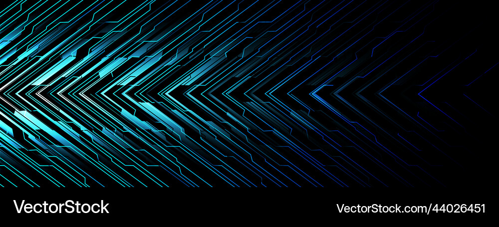 Abstract blue circuit power cyber arrow direction Vector Image