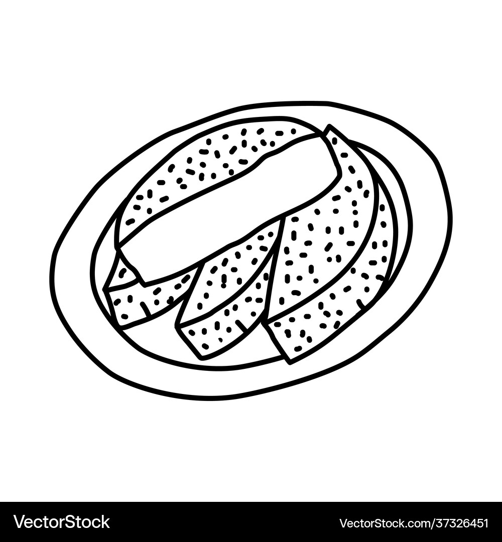 Bandros icon doodle hand drawn or outline Vector Image