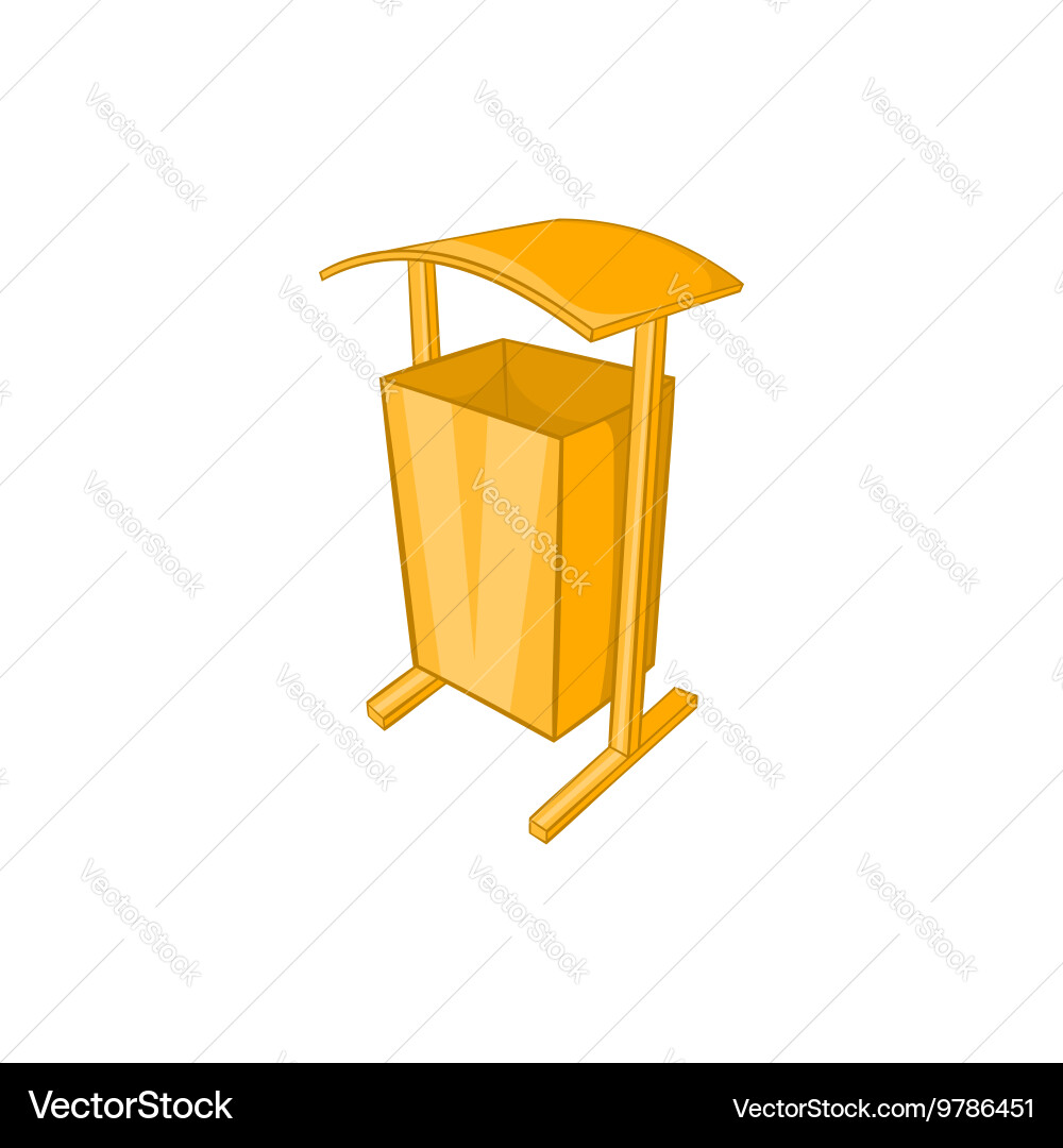Dustbin for public spaces icon cartoon style Vector Image