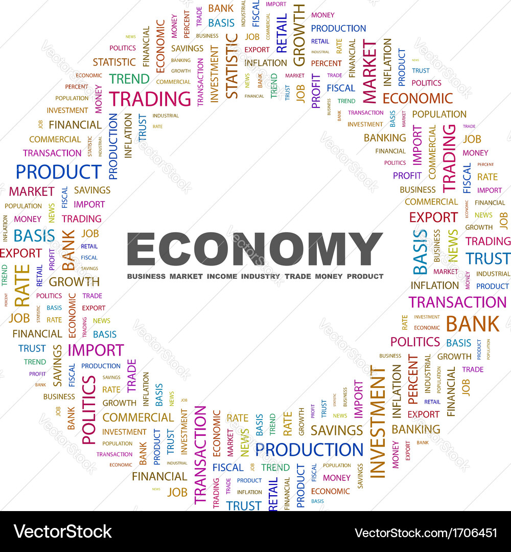 Economic Growth Word Cloud Royalty Free Vector Image