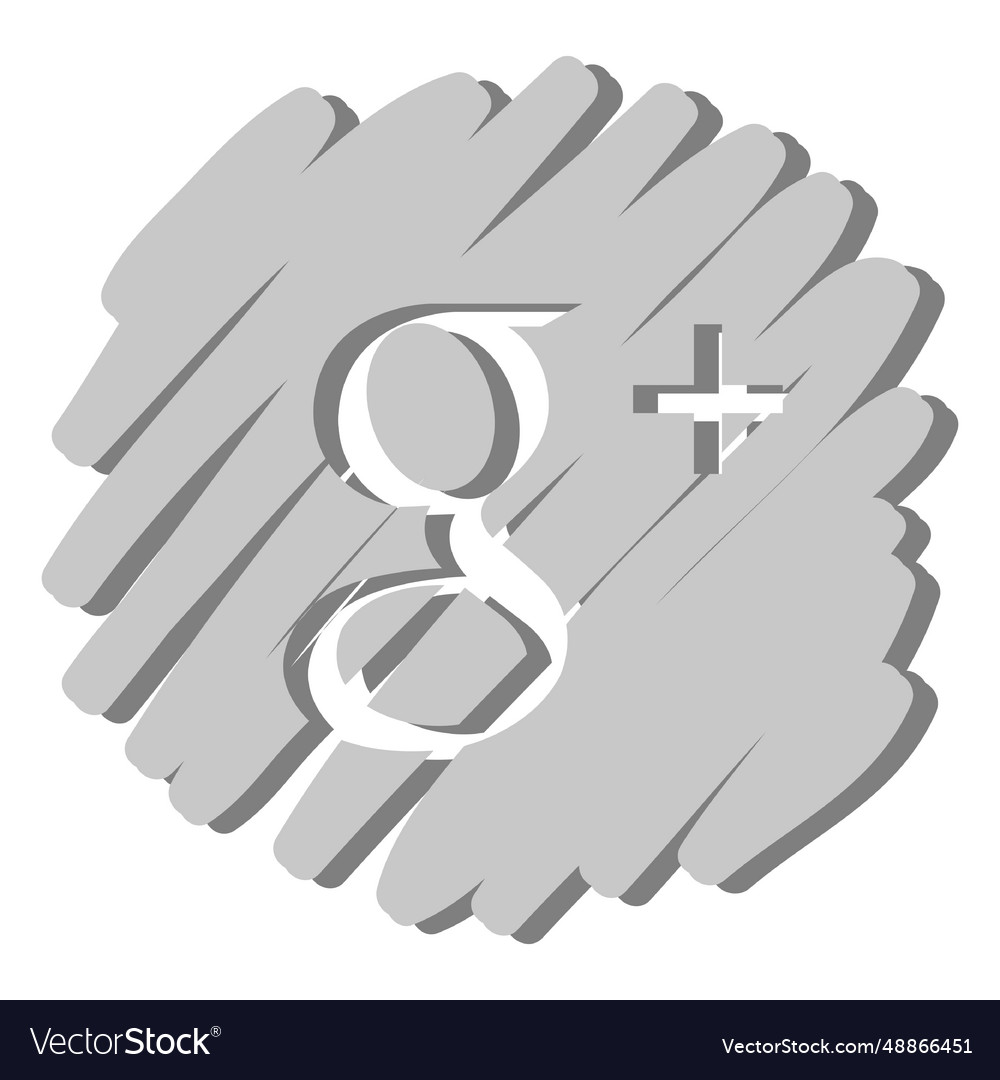Google plus distorted icon Royalty Free Vector Image