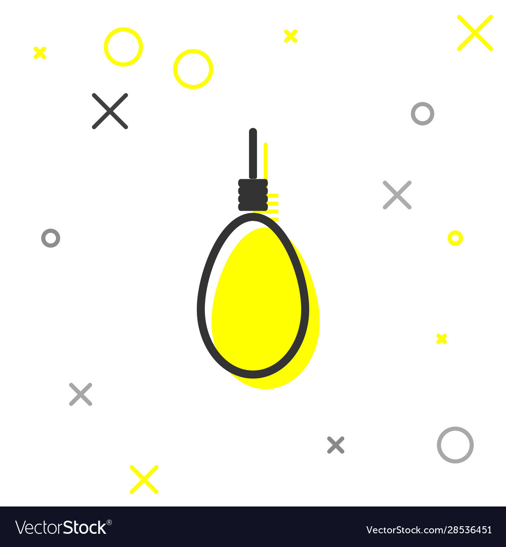 Grey line gallows rope loop hanging icon isolated Vector Image