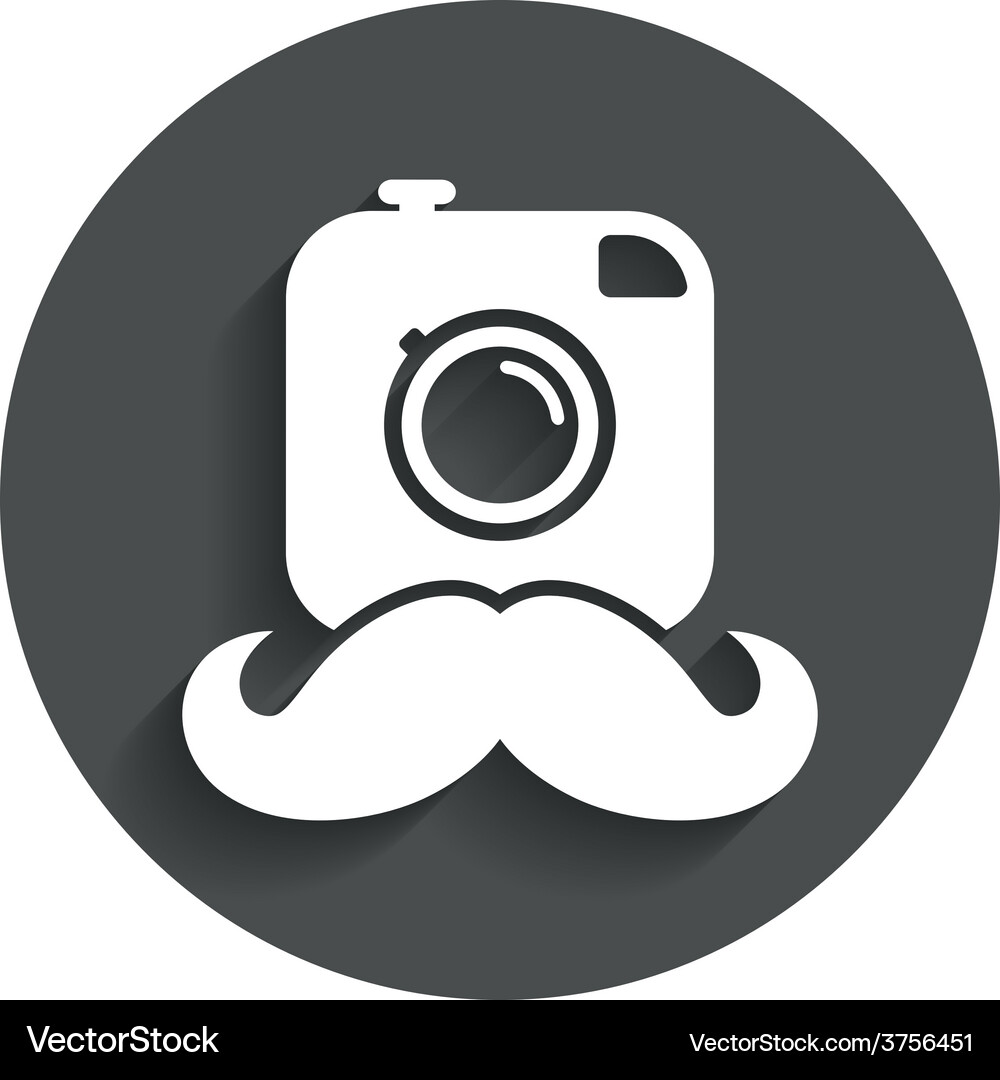 Hipster photo camera sign icon retro camera Vector Image
