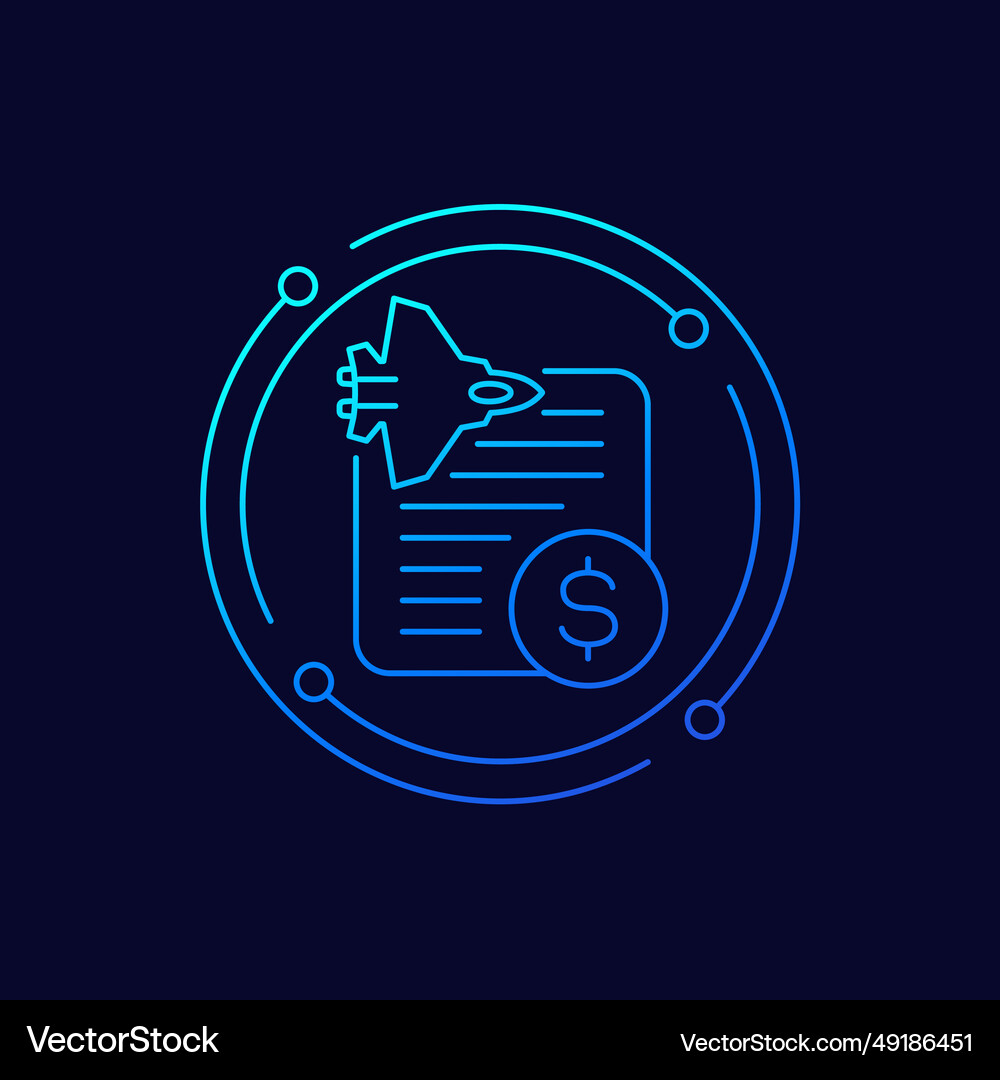 Military spending and defence budget line icon Vector Image